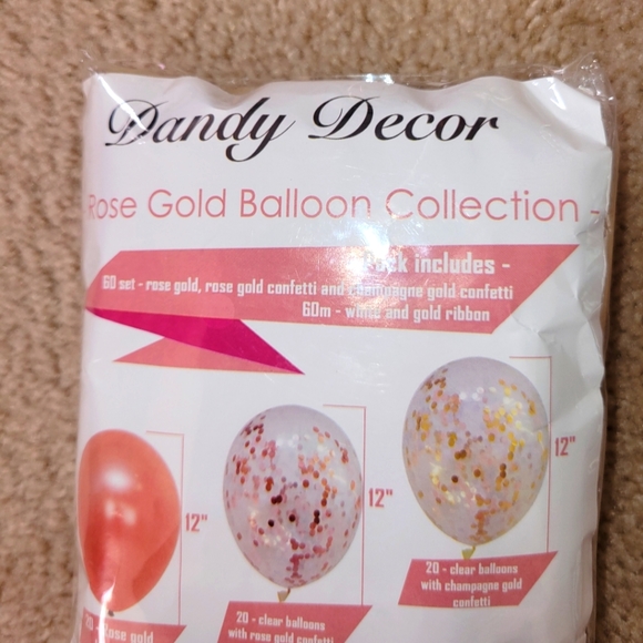 Party Supplies | Dandy Decor Rose Gold Balloon Collection 6 Pack | Poshmark